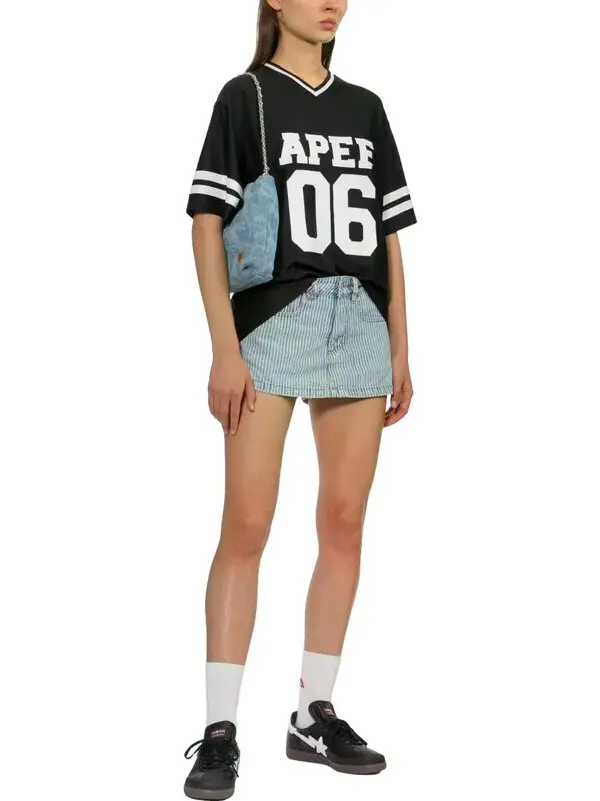 AAPE BY *A BATHING APE Apee™ A Bathing Ape® Logo-print Mesh T-shirt - Black