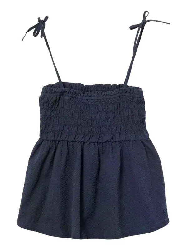 AAPE BY *A BATHING APE Shirred-bodice Peplum Top - Blue