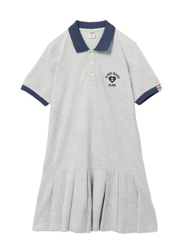 AAPE BY *A BATHING APE Pleated-skirt Polo Dress - Grey