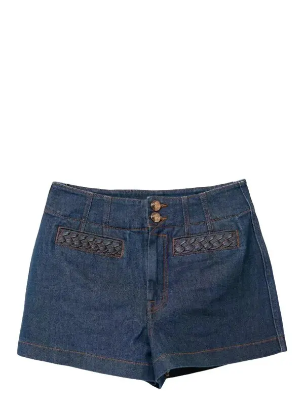 Zimmermann Braided-trim Denim Shorts - Blue