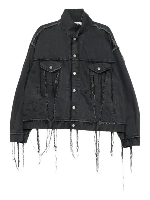 MIDORIKAWA Frayed-edge Denim Jacket - Black