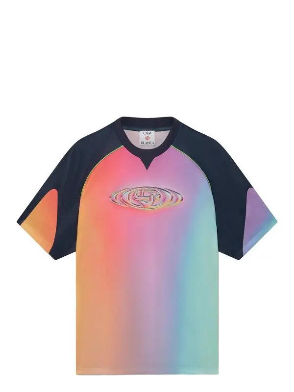 Casablanca Glass Gradient Short Sleeve Football Shirt - Multicolor