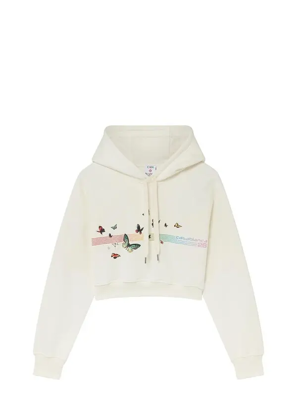 Casablanca Off-white Butterfly Hooded Sweatshirt - Multicolor