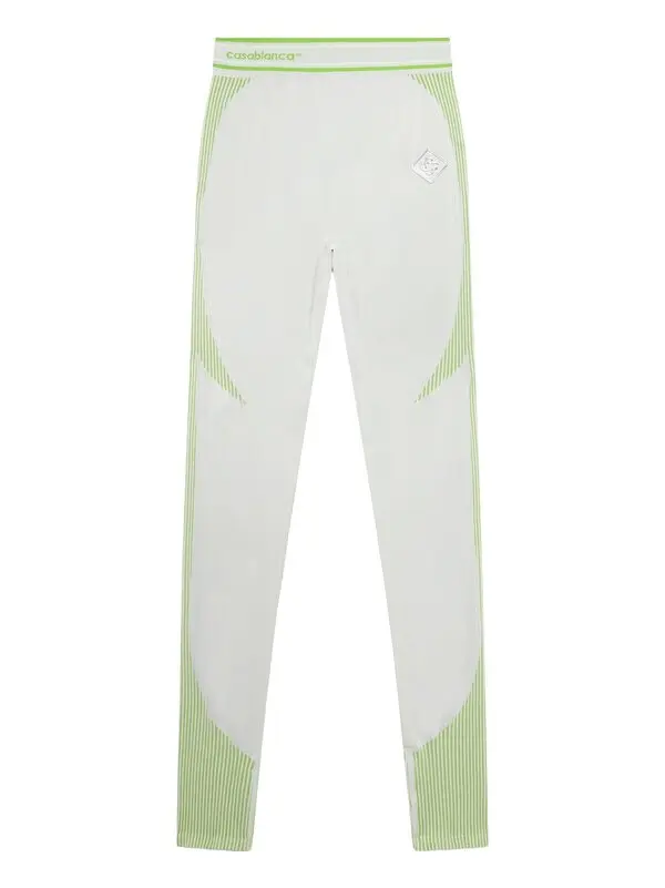 Casablanca Grey And Lime Seamless Leggings - Multicolor