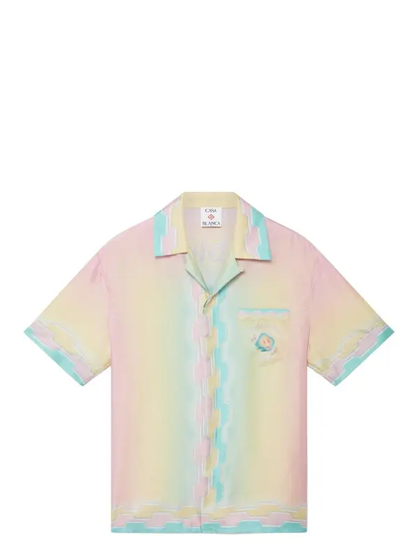 Casablanca For The Love Of Dance Silk Short Sleeve Shirt - Multicolor