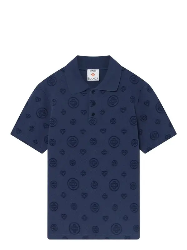 Casablanca Applique Monogram Polo Shirt - Multicolor
