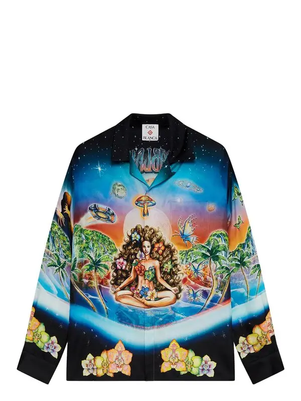 Casablanca Innersense Long Sleeve Silk Shirt - Multicolor
