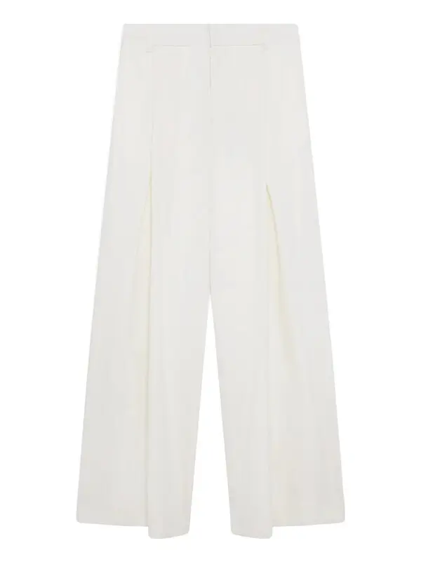 Casablanca Pleated Baggy Trousers - White