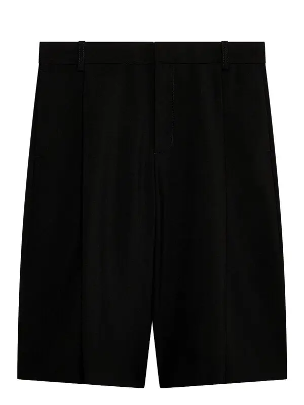 Casablanca Pleated Baggy Shorts - Black