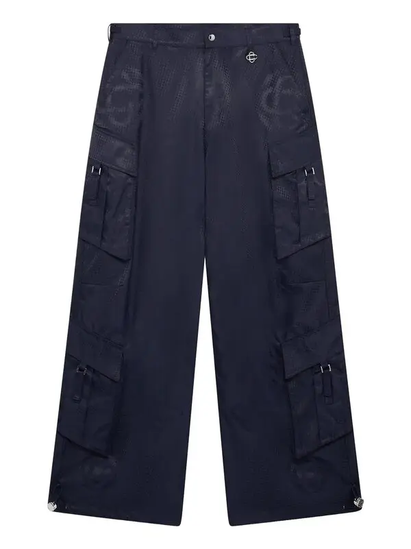 Casablanca Navy Cargo Nylon Trousers - Multicolor