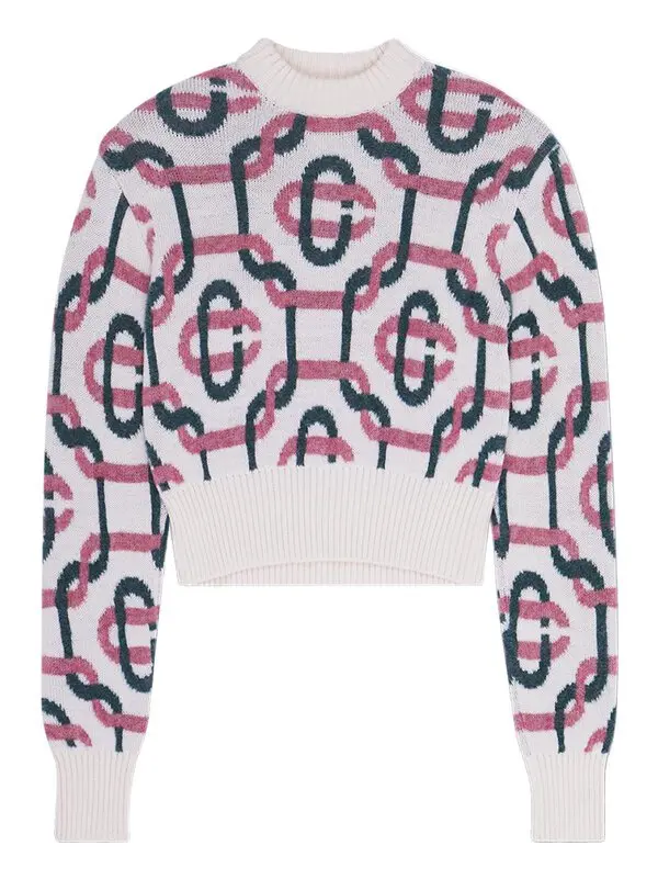 Casablanca Off-white Monogram Sweater Knit - Red