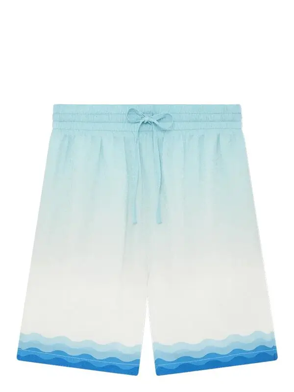 Casablanca Alebrije Armadillo Silk Shorts - Blue