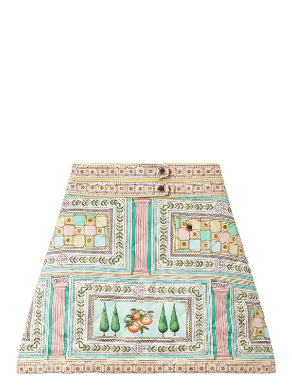 Casablanca Le Labyrinthe Quilted Mini Skirt - Multicolor