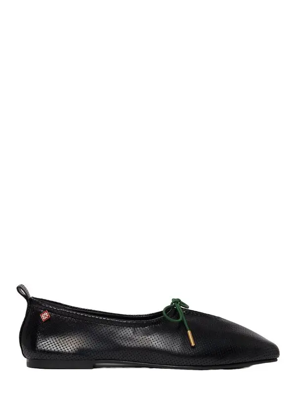 Casablanca Perforated Leather Ballet Flats - Multicolor