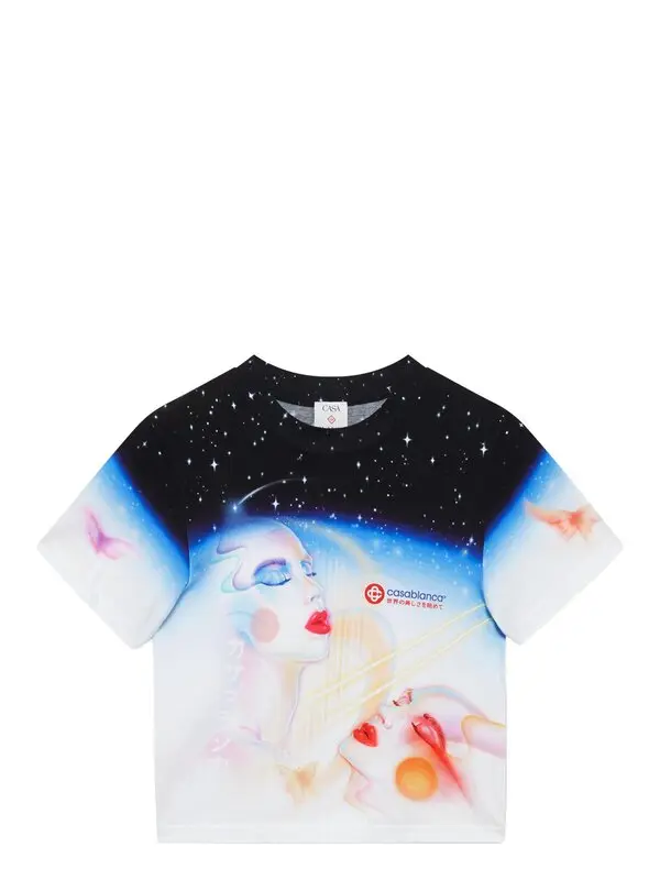 Casablanca Galactic Connection Cropped T-shirt - Multicolor