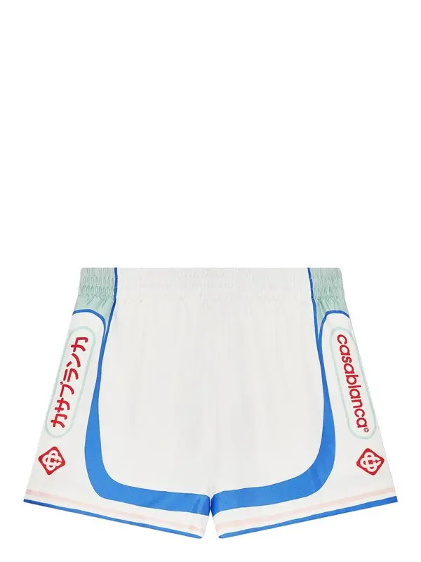 Casablanca Fuji Dream Silk Shorts - Multicolor