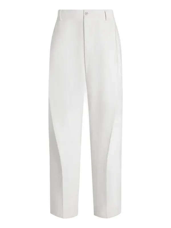 Dolce & Gabbana Wavy Linen Trousers - White