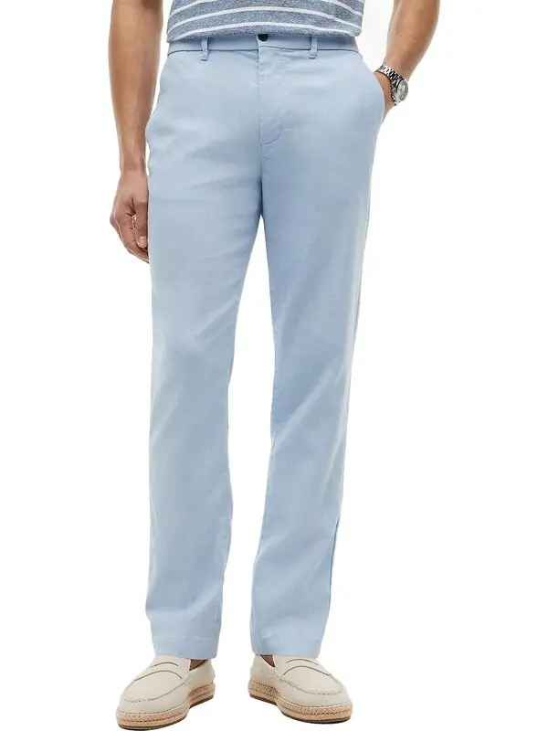 Tommy Hilfiger Linen-blend Straight Chino Blue - Blue Cloud