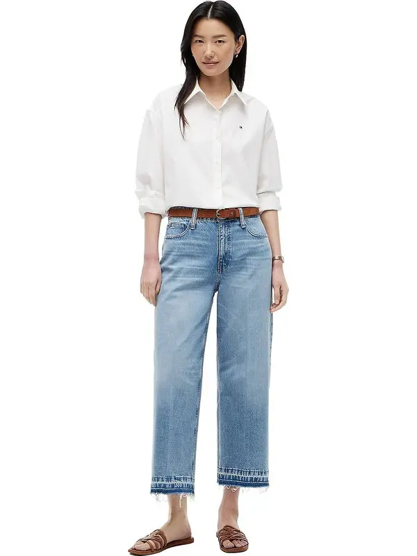 Tommy Hilfiger High-rise Cropped Wide-leg Jeans - Medium Wash