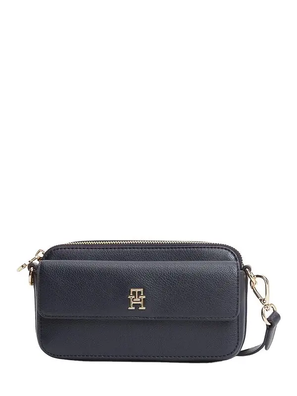 Tommy Hilfiger Monogram Pebbled Crossbody Bag - Space Blue