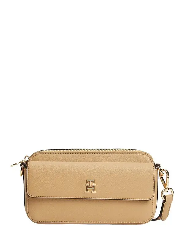Tommy Hilfiger Monogram Pebbled Crossbody Bag - Classic Khaki