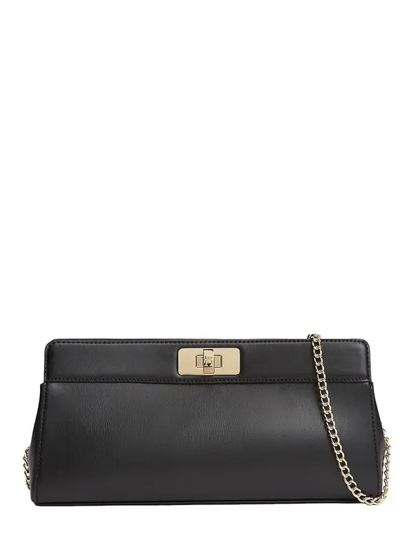 Tommy Hilfiger Monogram T-lock Clutch - Black
