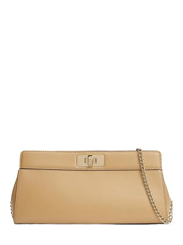Tommy Hilfiger Monogram T-lock Clutch - Classic Khaki