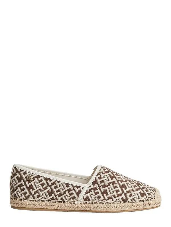 Tommy Hilfiger Monogram Jacquard Espadrilles - Rich Walnut
