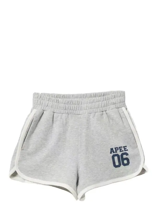 AAPE BY *A BATHING APE Apee™ A Bathing Ape® Logo Print Shorts - Grey