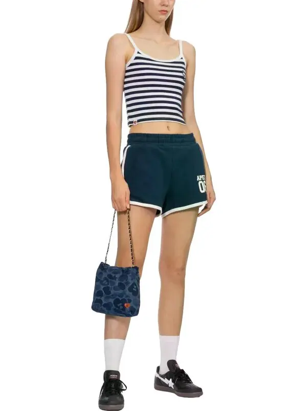 AAPE BY *A BATHING APE Apee™ A Bathing Ape® Navy Graphic Detail Shorts - Blue