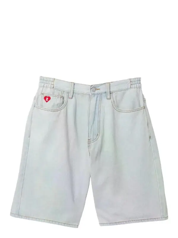 AAPE BY *A BATHING APE Apee™ A Bathing Ape® Logo-patch Denim Shorts - Blue