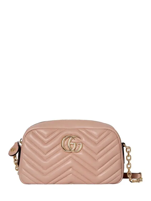 Gucci Gg Marmont Leather Camera Bag - Pink