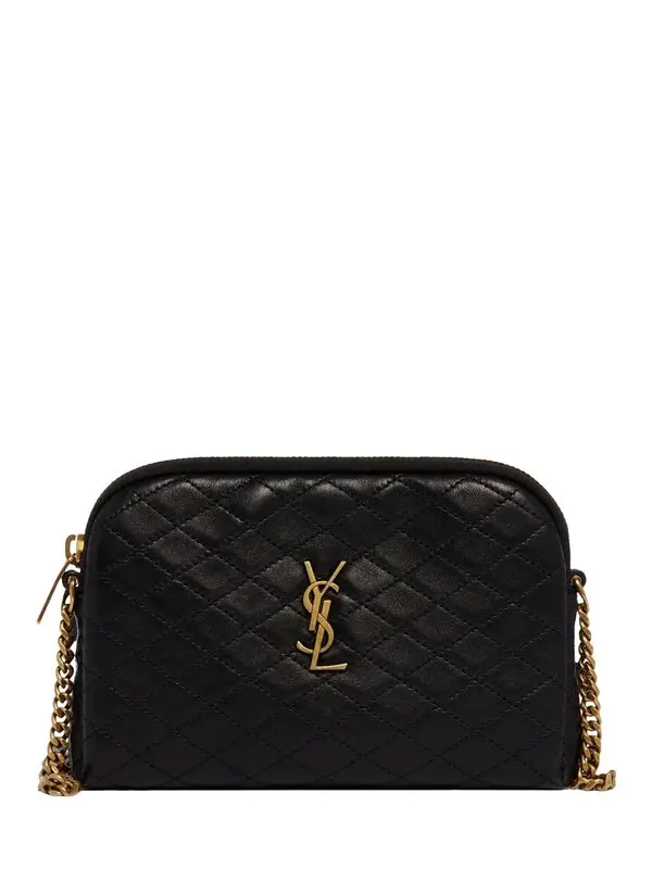 Saint Laurent Gaby Quilted Leather Shoulder Bag - Black