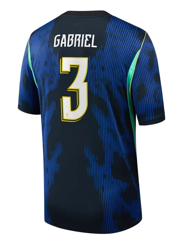JORDAN Gabriel Magalhães Brazil National Team 2026 Stadium Away Dri-fit Soccer Jersey - Blue
