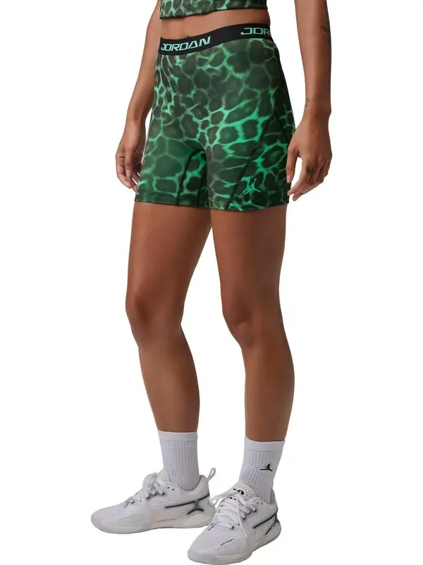 JORDAN Sport Dri-fit High-waisted 5" Printed Shorts - Green