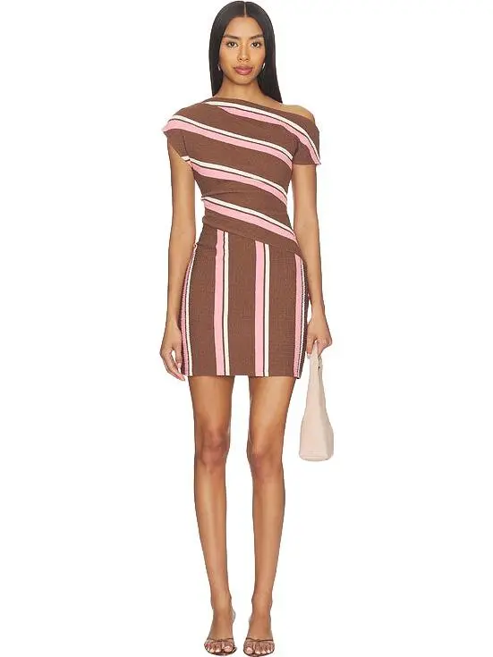CURAAE BY ELLIATT Striped Mini Dress - Coco Multi