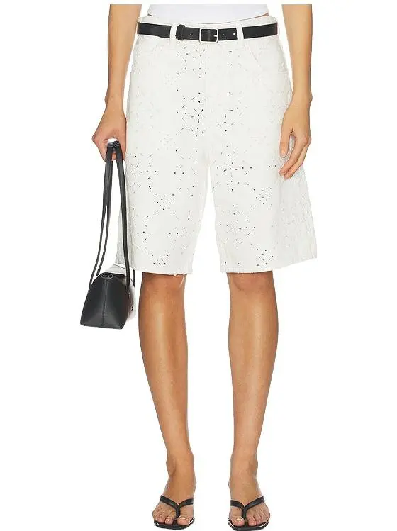 Citizens Of Humanity Court Eyelet Denim Shorts - Blanc