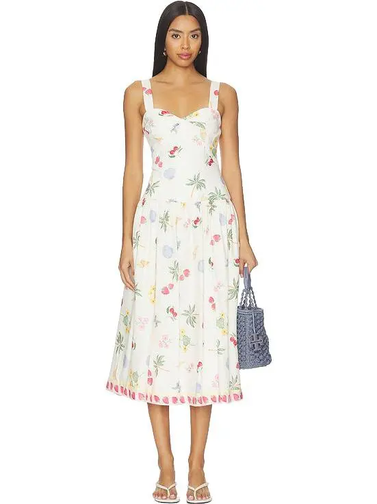 Amanda Uprichard Midi Dress - Boardwalk Print