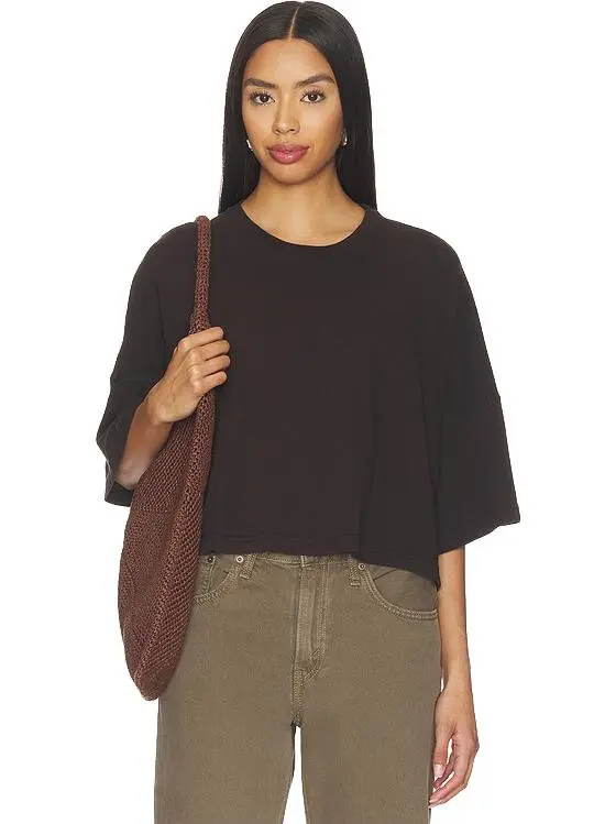 Citizens Of Humanity Crop Cape Tee - Chocolate