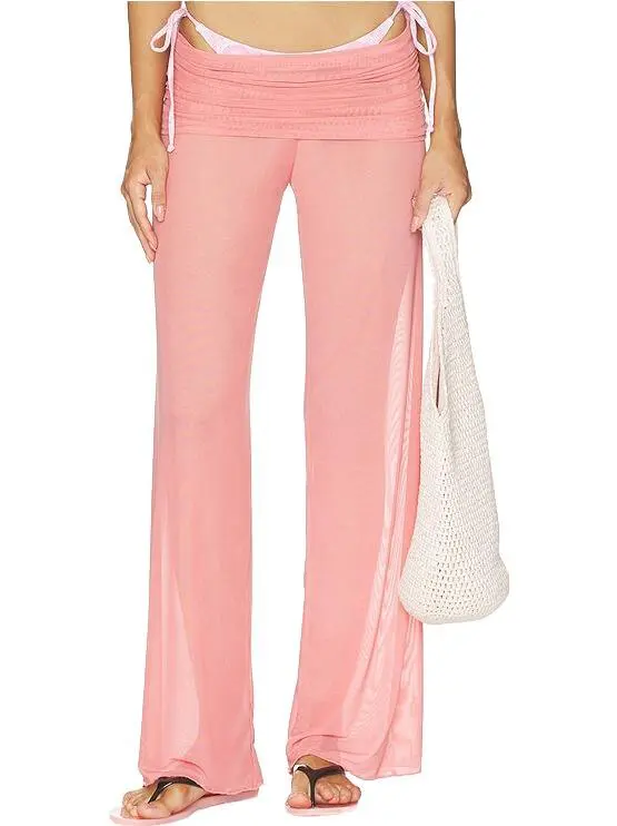 BELLA VENICE The Addison Pant Stretch Mesh - Pink