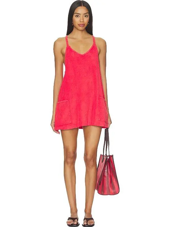 Free People Mini Towel Terry Dress - Grapefruit