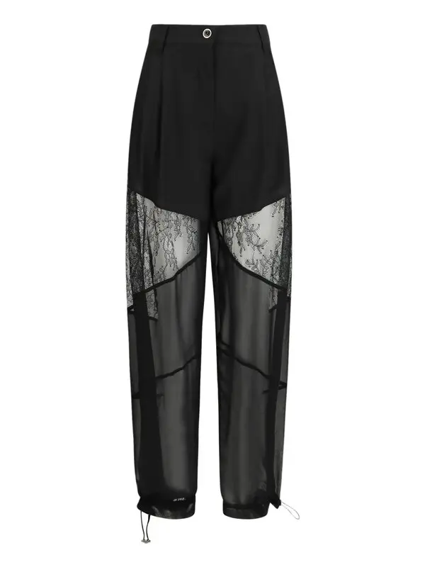 Pinko Nacy Pants With Lace Inserts - Black