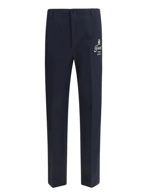 Gucci Compact Cotton Twill Pants - Blue