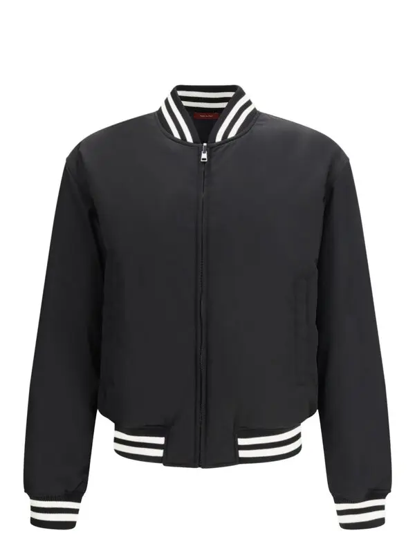 Gucci Gg Supreme Nylon Bomber Jacket - Black