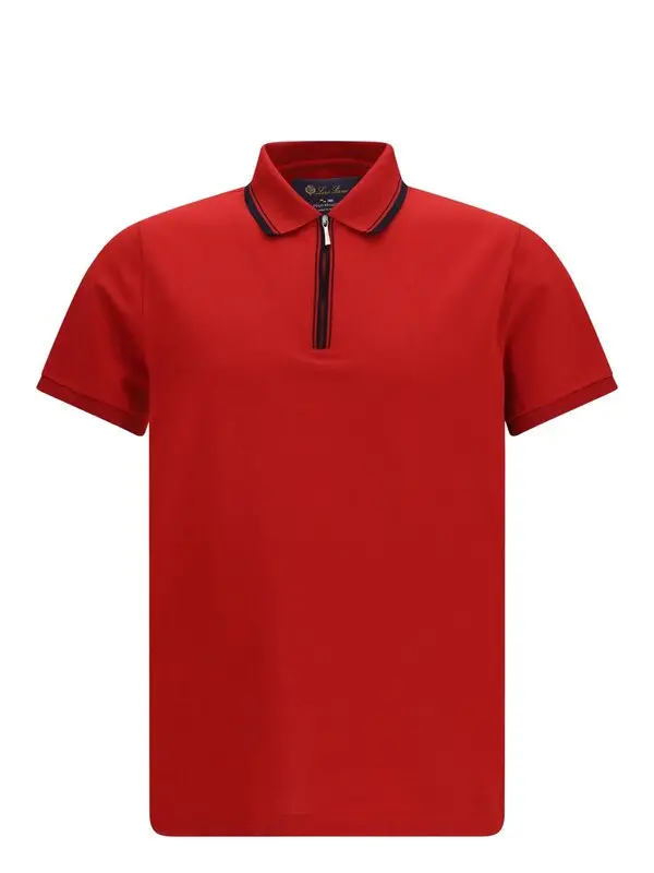 Loro Piana Regatta Zip Polo Ale - Red