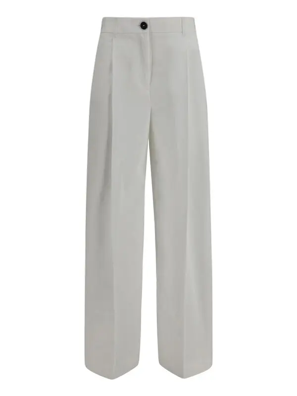 TOTEME Tailored Cotton Ankle-length Pants - White