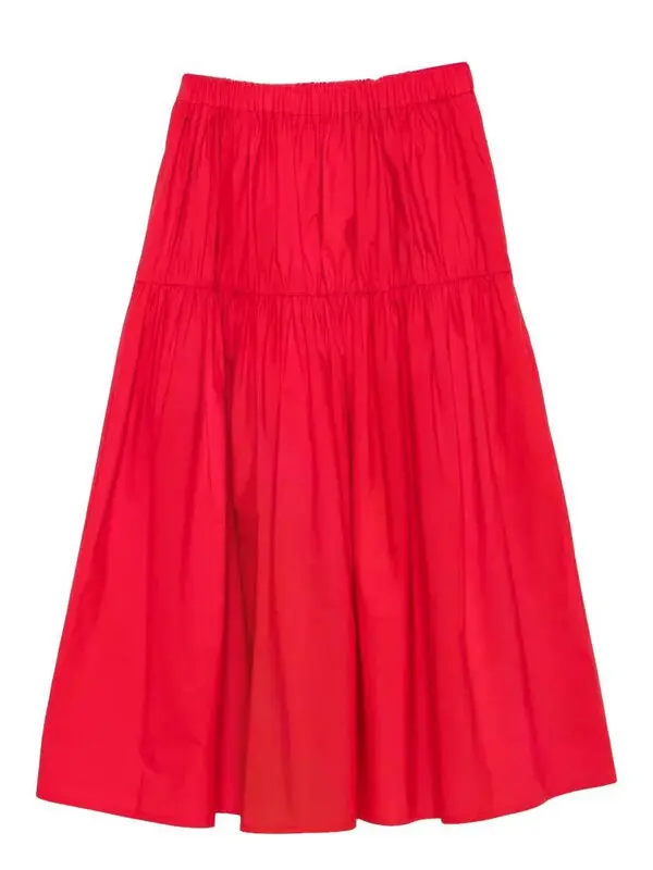 Maje Elasticated-waist Midi Skirt - Red