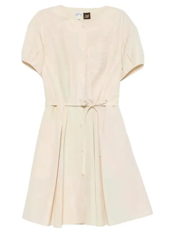 Loewe Anagram Mini Dress - Neutrals