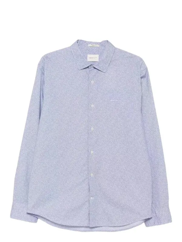 Gant Floral-print Long-sleeve Shirt - Blue