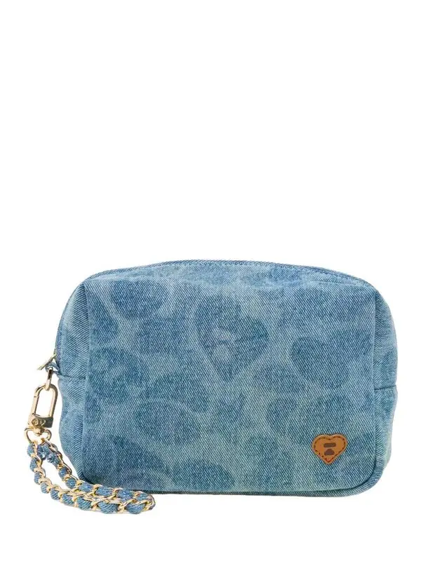 AAPE BY *A BATHING APE Apee™ A Bathing Ape® Denim Chain Makeup Bag - Blue